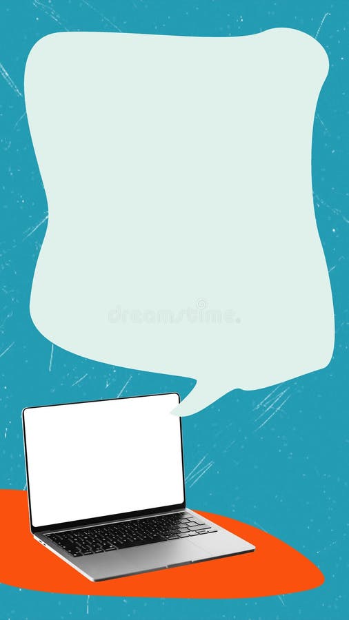 Contemporary Art Collage, Notebook, and Message Bubble Stock ...