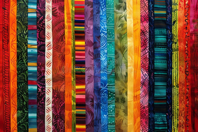 Contemporary Art Collage of Traditional Mexican Serape Patterns Stock ...