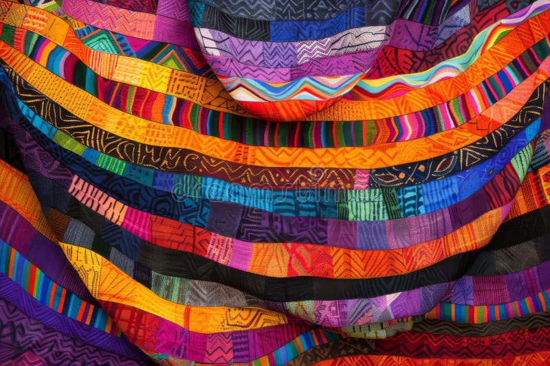 Contemporary Art Collage of Traditional Mexican Serape Patterns Stock ...