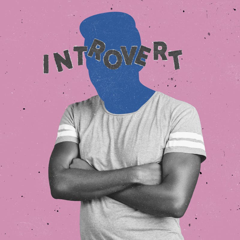 Contemporary Artwork Conceptual Portrait Of Faceless Man With Word
