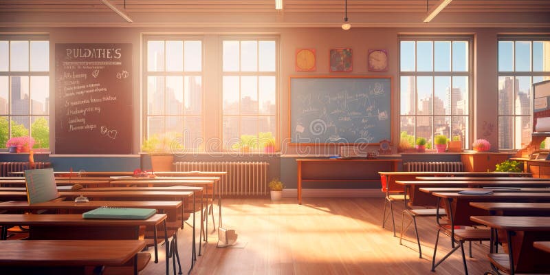 Classroom Setting Stock Illustrations – 224 Classroom Setting Stock ...