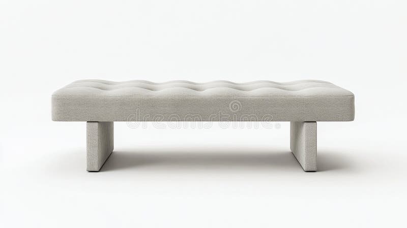 Contemporary Bench with Soft Padding, Placed on White Background for Versatile Decor Stock ...