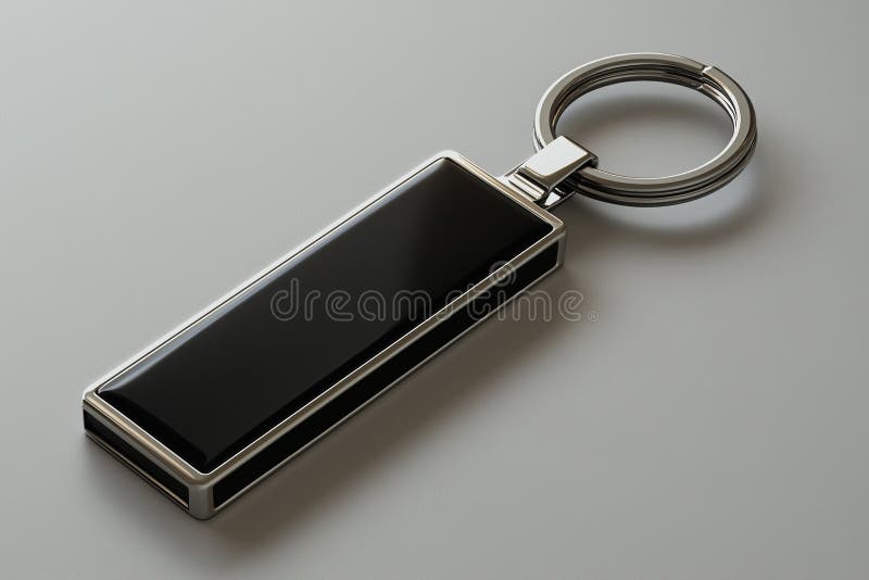 Sleek Modern Keychain Design Stock Illustration - Illustration of black ...