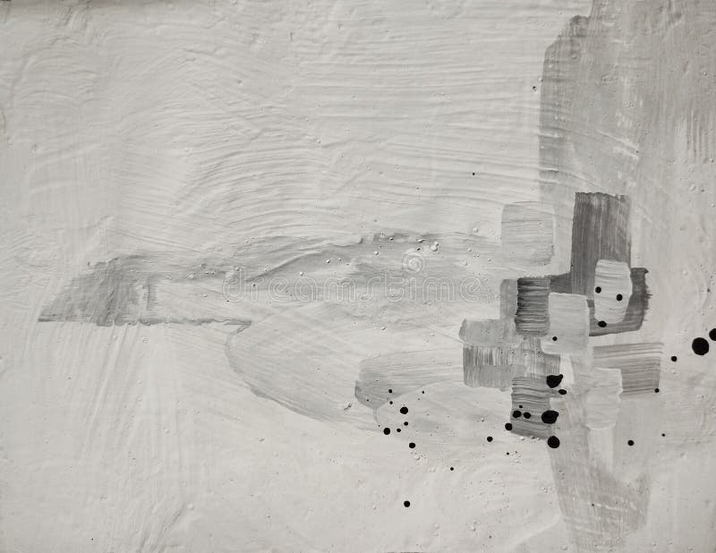 Contemporary Black and White Negative Grey Composition Abstract ...