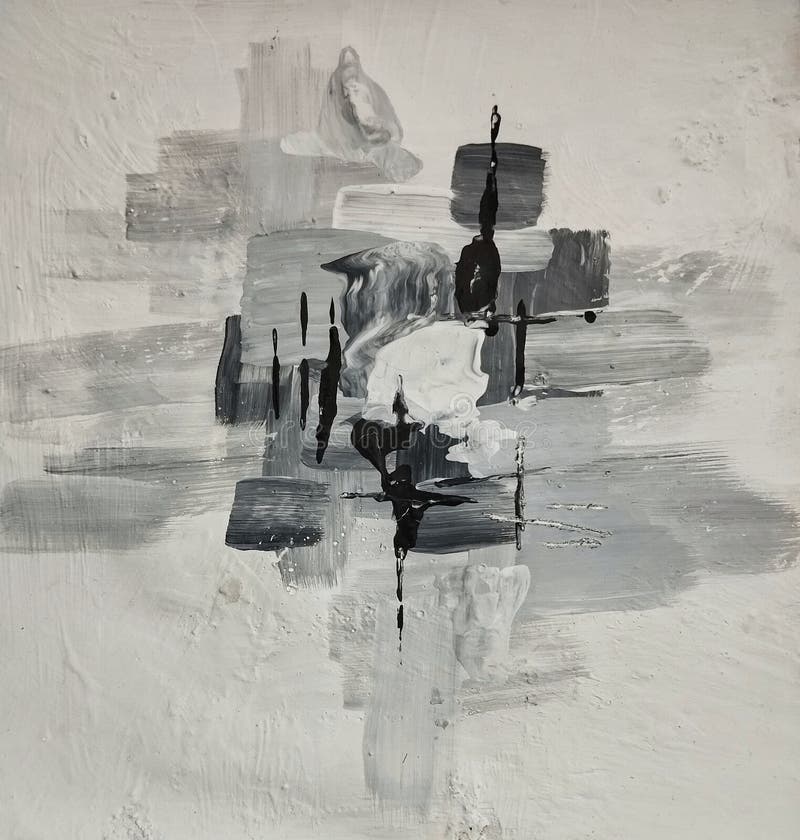 Abstract Painting. Seamless Pattern with One Line. Portrait of a ...