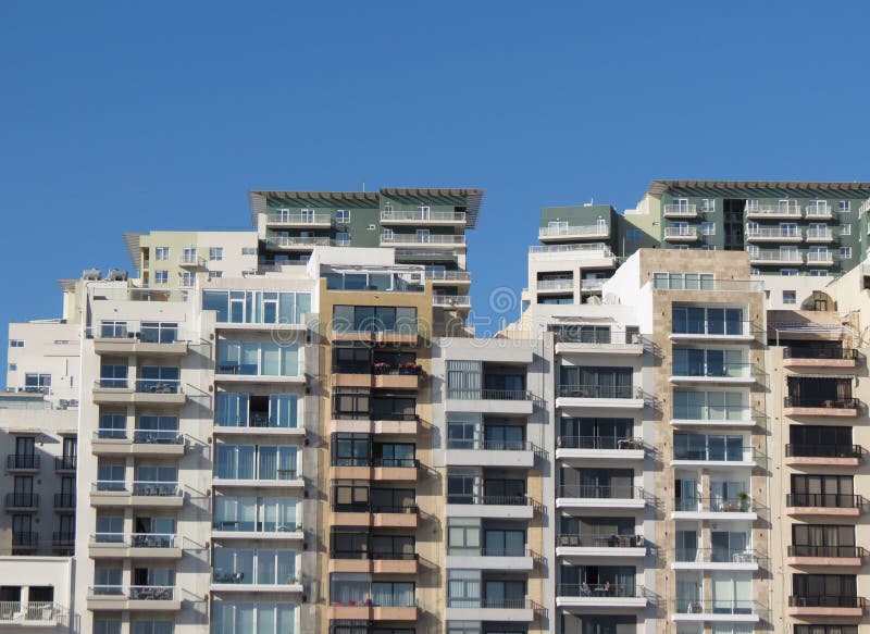 Contemporary Blocks of Flats in Sliema Editorial Photo - Image of flats ...
