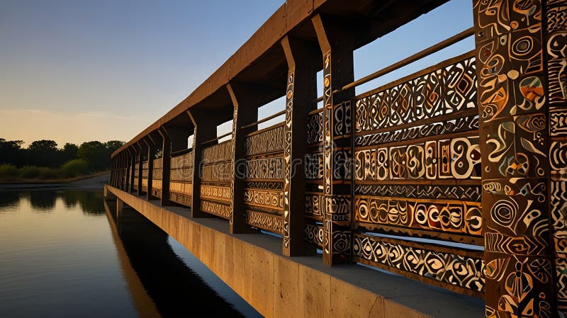 A Contemporary Bridge Design Featuring Patterns from African Tribal Art ...