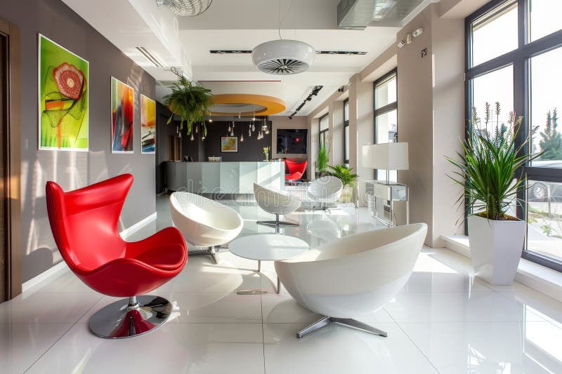 Contemporary and Bright Office Interiors with Stylish and Modern ...