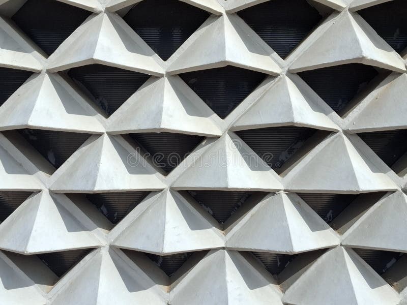Contemporary Building Detail with Diamond Grids Stock Photo - Image of ...