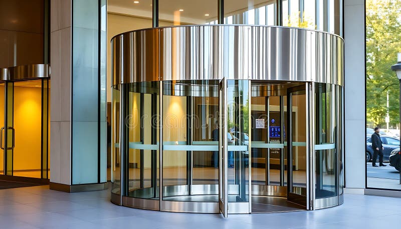 Revolving Door Entrance, Modern Building Entrance and Architectural ...