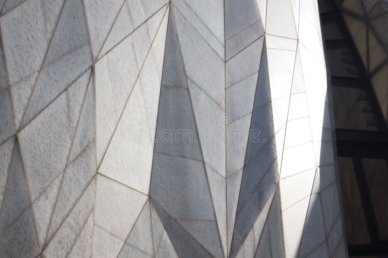 Contemporary Building Wall with an Eye-catching Triangular Pattern on ...