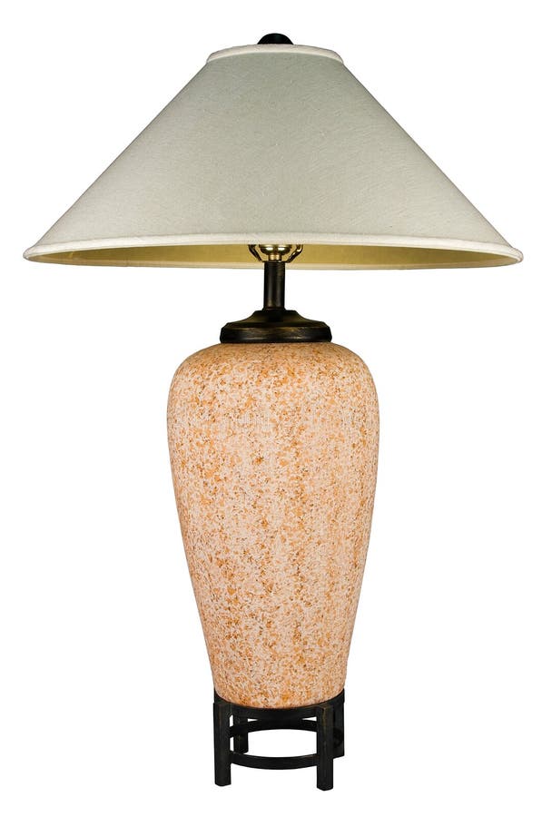 Contemporary Ceramic Rust Colored Table Lamp Stock Image - Image of ...