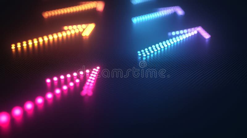 A Contemporary Chart with Digital Elements, Upward-pointing Arrows, and ...