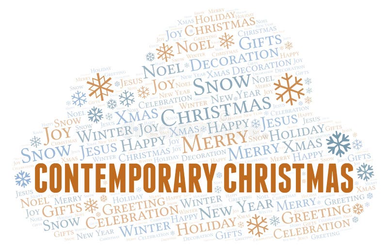 Contemporary Christmas Word Cloud Stock Illustrations – 4 Contemporary ...