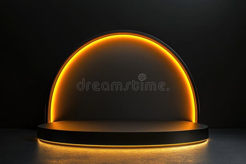 Contemporary Circular Light Display Stock Image - Image of lighting ...