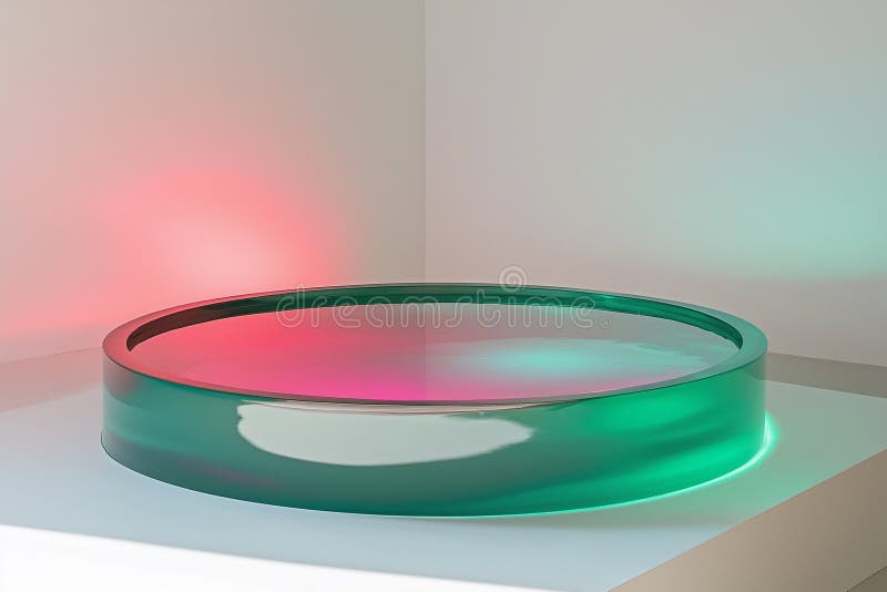 Contemporary Circular Reflection Pool Stock Illustration - Illustration ...