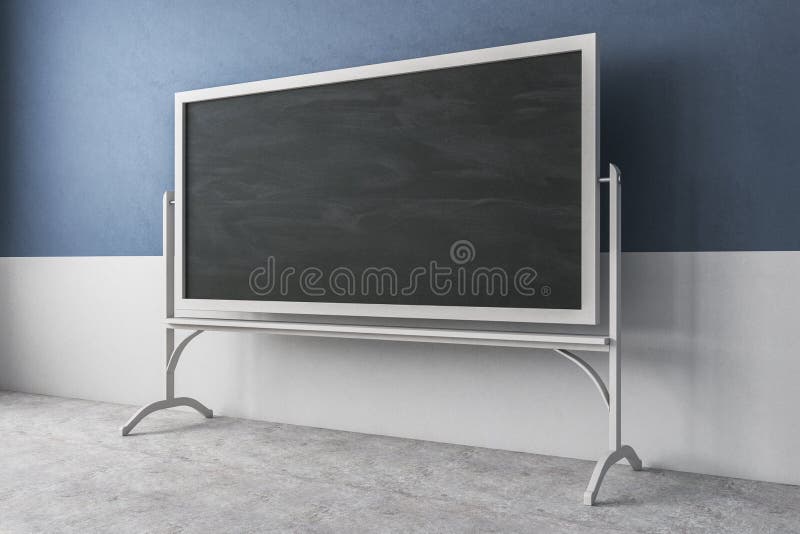 Blue classroom interior stock image. Image of books - 123641099