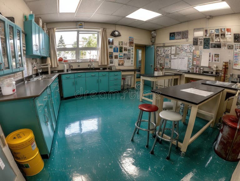 A Contemporary Classroom Interior Designed for Learning Stock Image ...