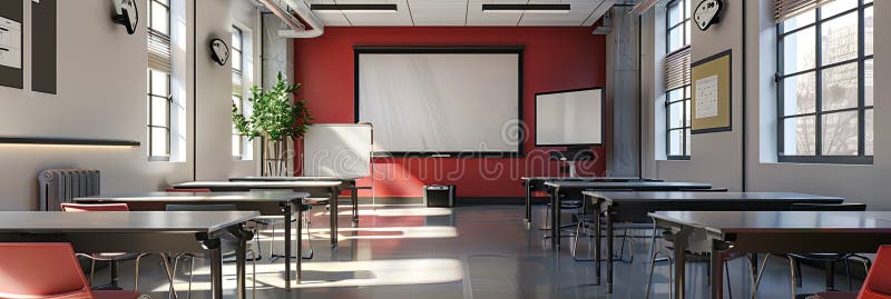 A Contemporary Classroom or Study Space Designed for Modern Learning ...