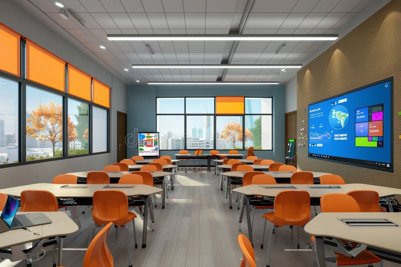 A Contemporary Classroom or Study Space Designed To Enhance Learning ...