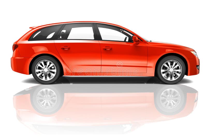 Compact red car stock photo. Image of urban, vehicle - 32767906