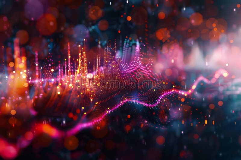 Contemporary Concept of Sound Wave Visualization in a Vibrant Visual ...