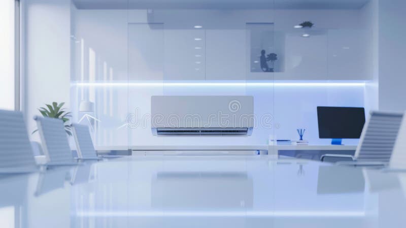 A Contemporary Conference Room Features a Clean, Minimalistic Design ...