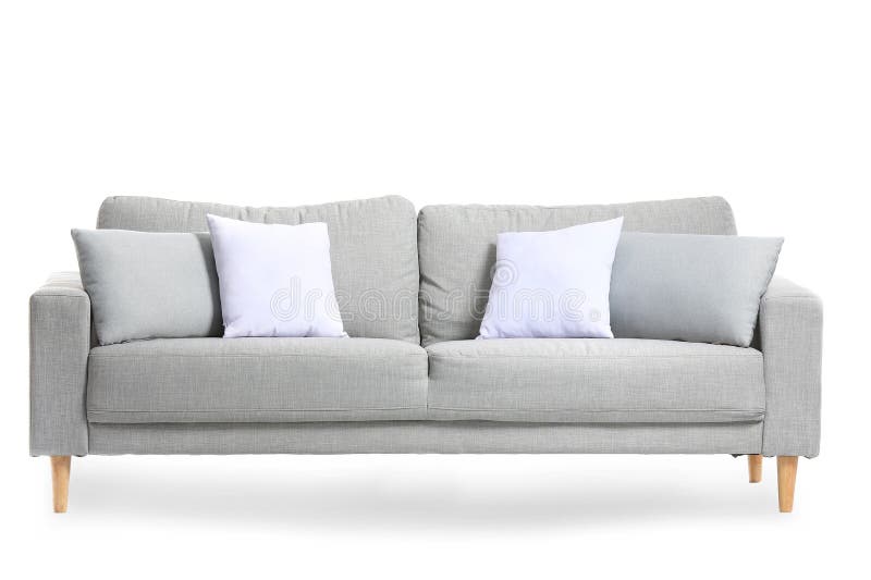Modern Sofa on White Background Stock Photo - Image of domestic, relax ...