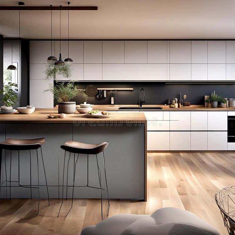 Contemporary Culinary Haven: Where Style Meets Function in Modern ...