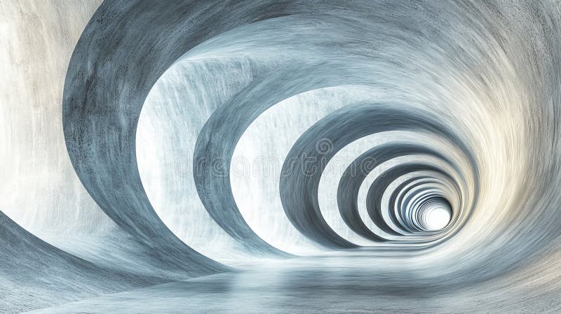 A Contemporary Curved Interior with Sunlight and Empty Space Showcases ...