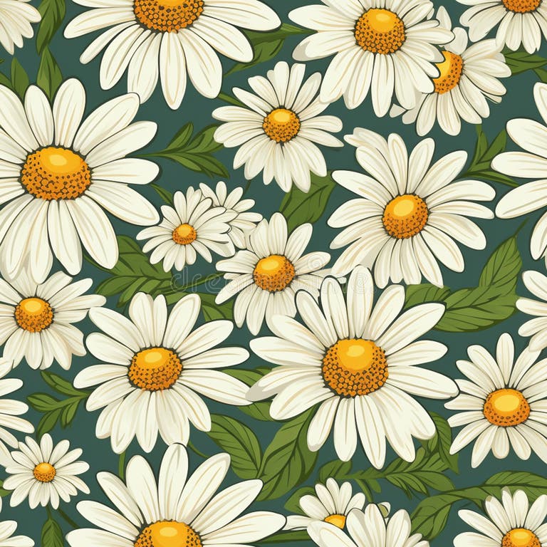 Contemporary Daisy Style for Modern Style Stock Illustration ...