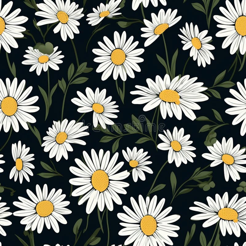 Contemporary Daisy Style for Modern Style Stock Illustration ...