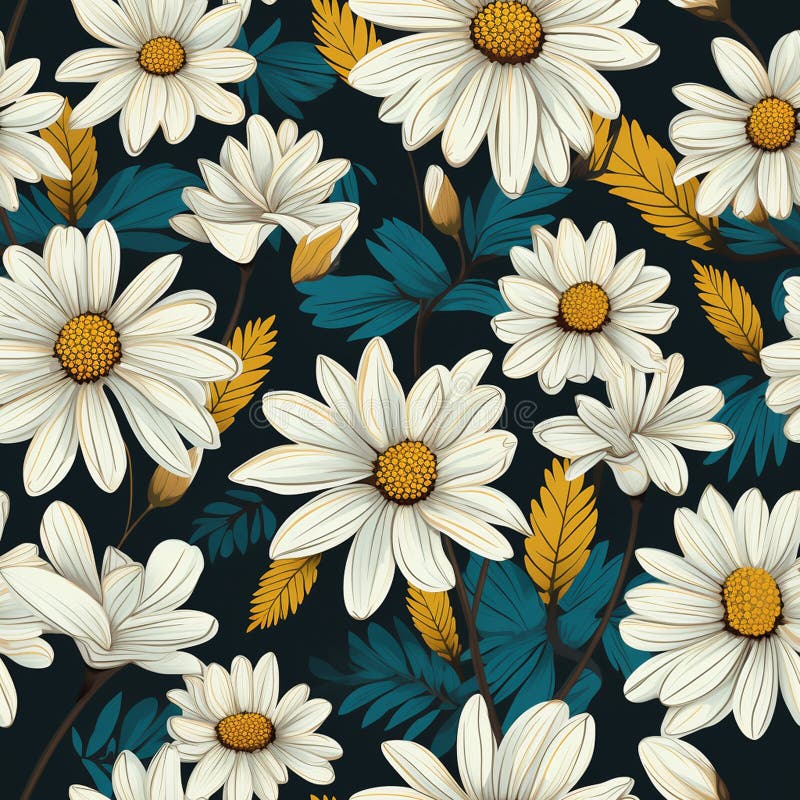 Contemporary Daisy Style for Modern Style Stock Illustration ...