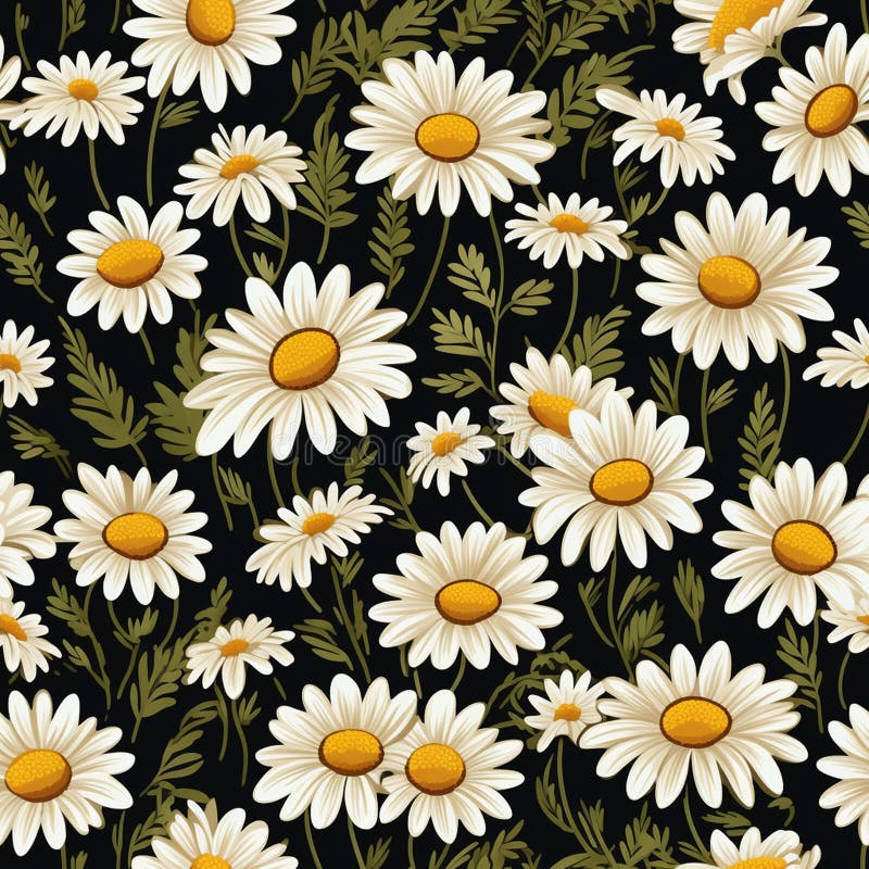 Contemporary Daisy Style for Modern Style Stock Illustration ...