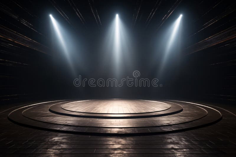 Contemporary Dance Stage Light Background with Spotlight Illuminated ...