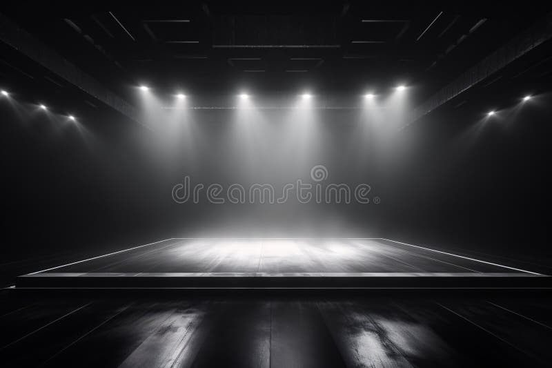 Contemporary Dance Stage Light Background with Spotlight Illuminated ...