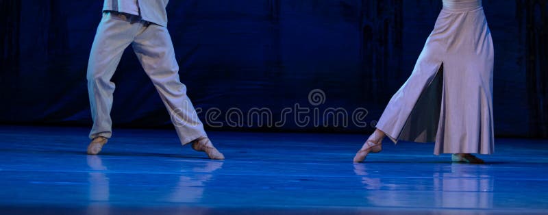 Contemporary Dancing Couple, Modern Ballet Stock Photo - Image of ...