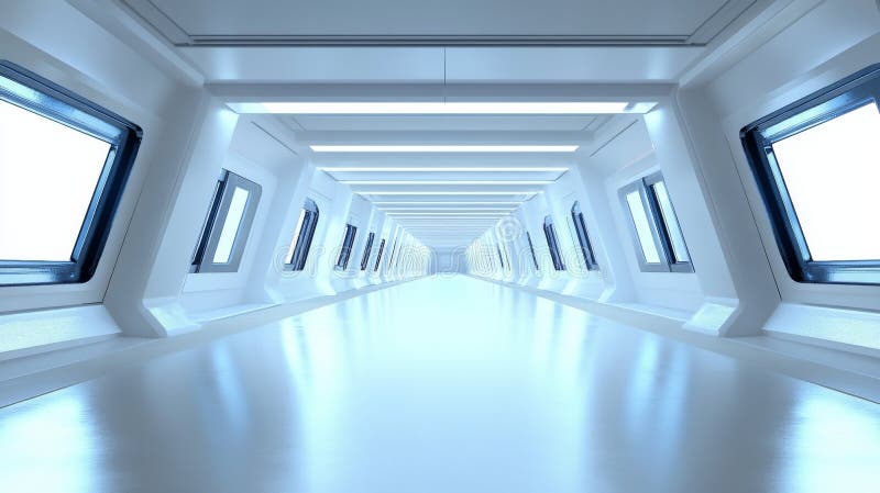 A Contemporary Data Center Showcasing a Chic Design and an Illuminated ...