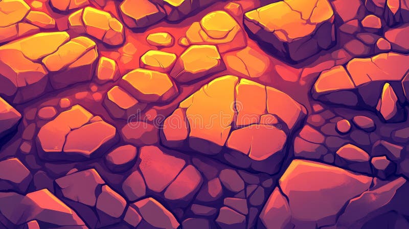 A Contemporary Design of a Lava Crack with Fire on the Surface ...