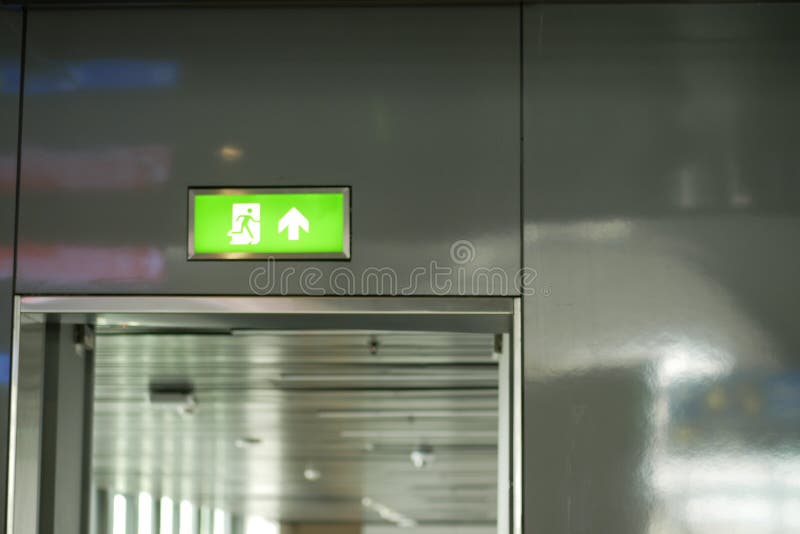 The Contemporary Design of a Modern Elevator Display Features an Up ...