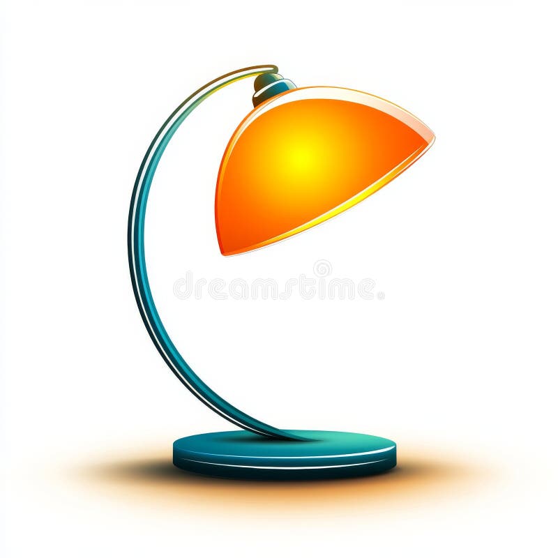 A Contemporary Desk Lamp Featuring an Adjustable Arm and Vibrant Design ...
