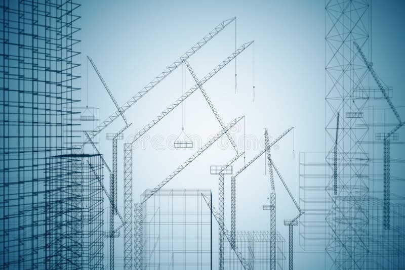 Digital construction sign stock illustration. Illustration of ...