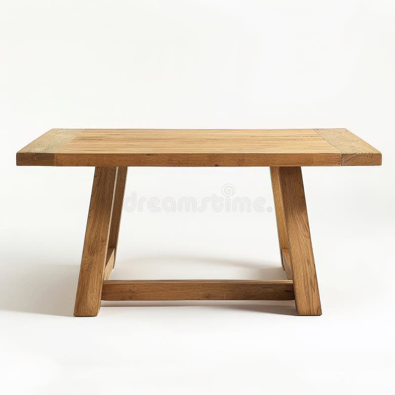 A Contemporary Dining Table Made of Solid Oak with a Smooth Finish ...