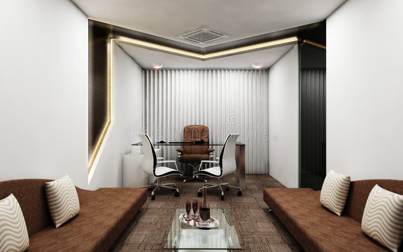 Director room interior stock illustration. Illustration of work - 1467105