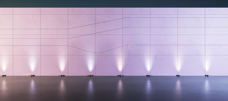 Contemporary Exhibition Stand with Lighting and Empty Space for Display ...