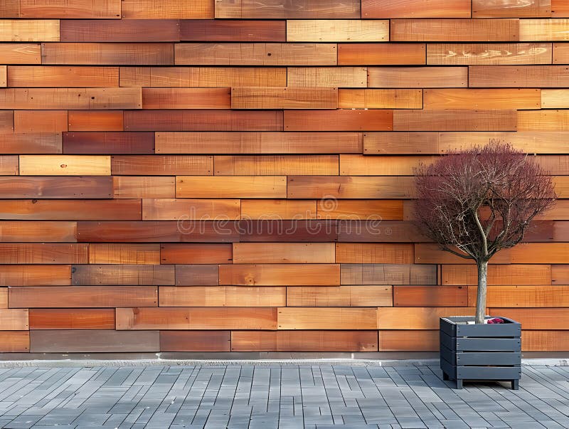 Contemporary Exterior Wall Covering with Horizontal Wood Panel Stock ...