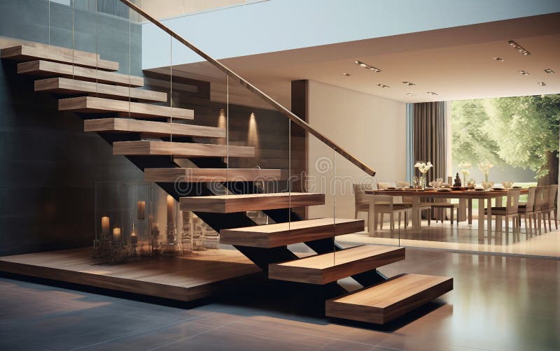 Contemporary Floating Steps on Generative Ai. Stock Illustration ...