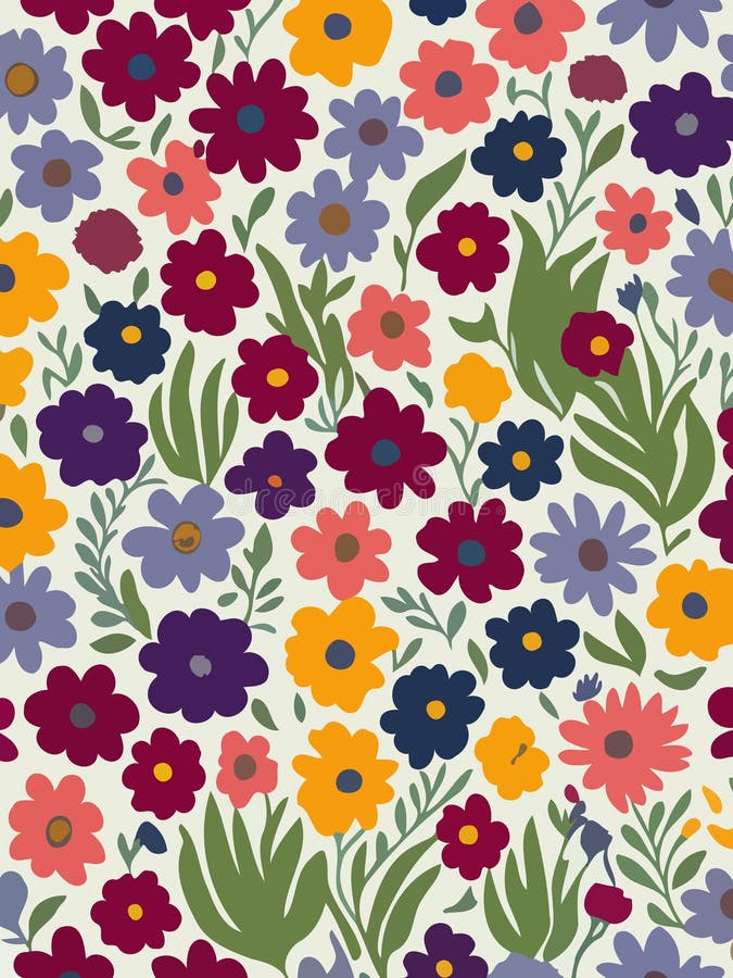 Contemporary Floral Abstract Art Stock Illustration - Illustration of ...