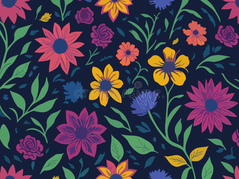 Contemporary Floral Abstract Art Stock Illustration - Illustration of ...