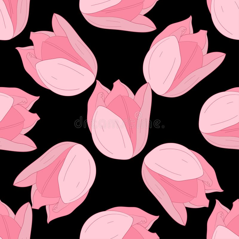 Contemporary Floral Pattern with Bold Bright Floral Elements. Vector ...